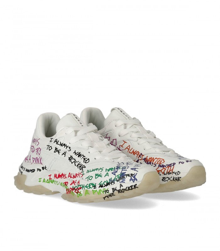 John Richmond White Lettering Sneaker FW23 – Ovelha Negra Premium